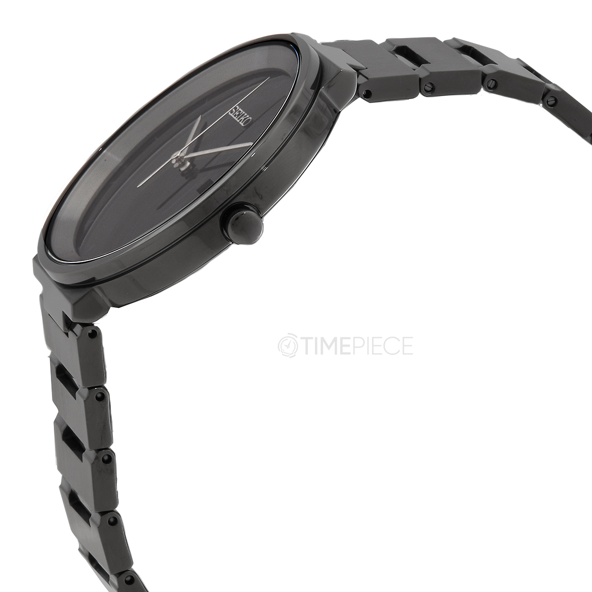 Seiko Essentials Quartz Black Sunray Dial Mens Watch SUR487