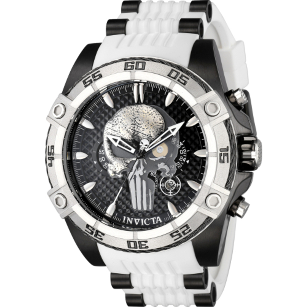 Invicta Marvel Punisher Chronograph GMT Quartz Black Dial Mens Watch 41242