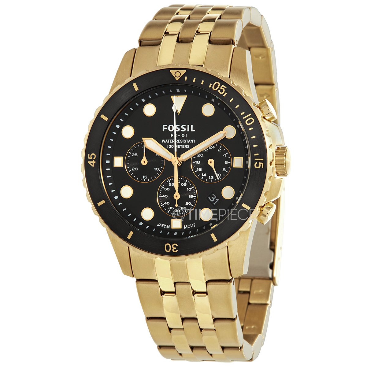 Fossil FB-01 Chronograph Quartz Black Dial Mens Watch FS5836