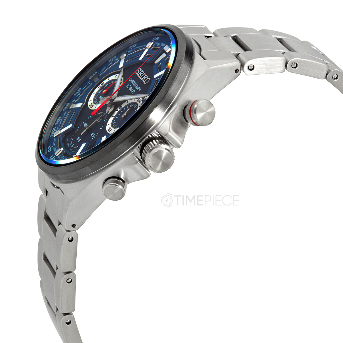 Seiko Chronograph Quartz Blue Dial Mens Watch SSB407P1