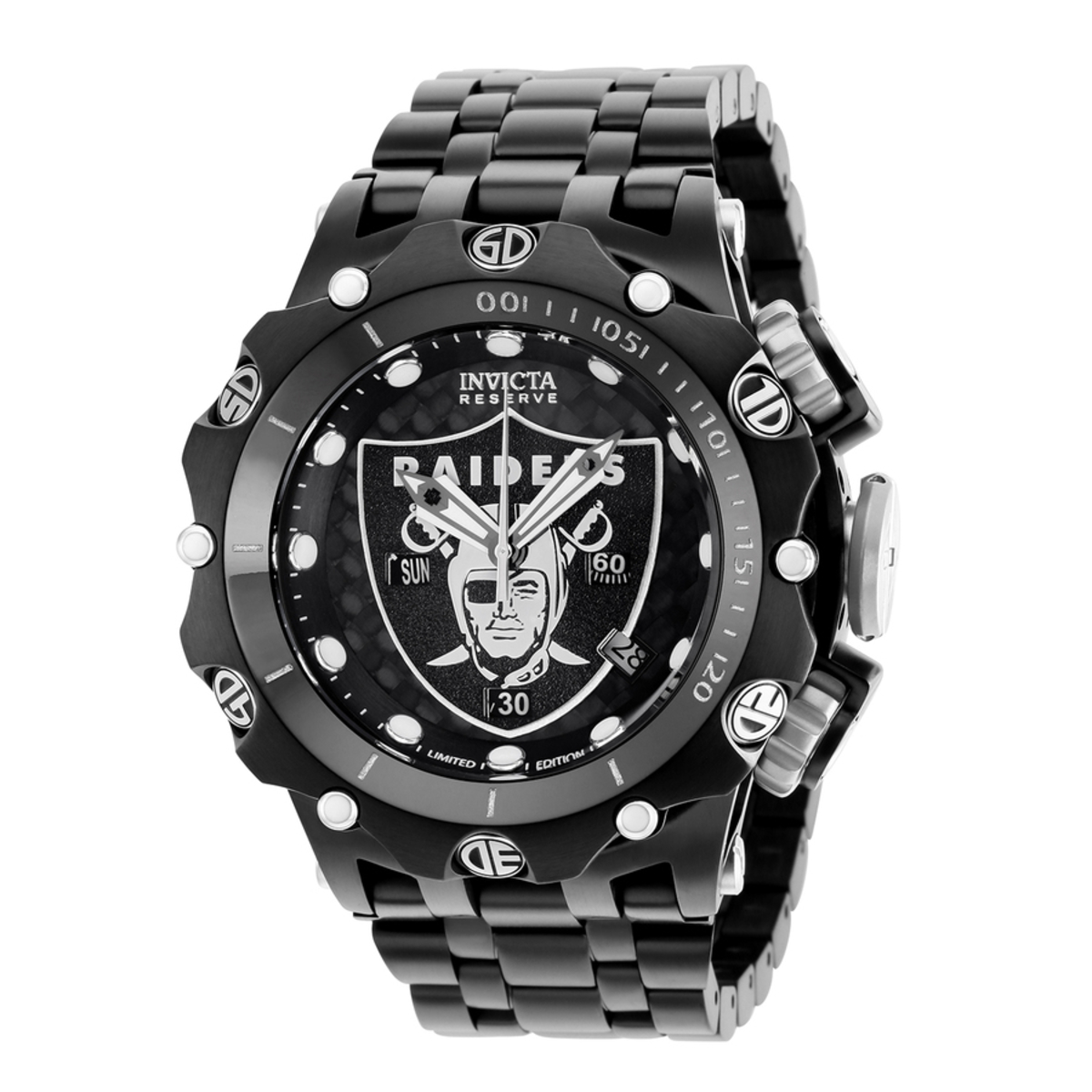 Invicta NFL Las Vegas Raiders Chronograph Black Dial Mens Watch 36176
