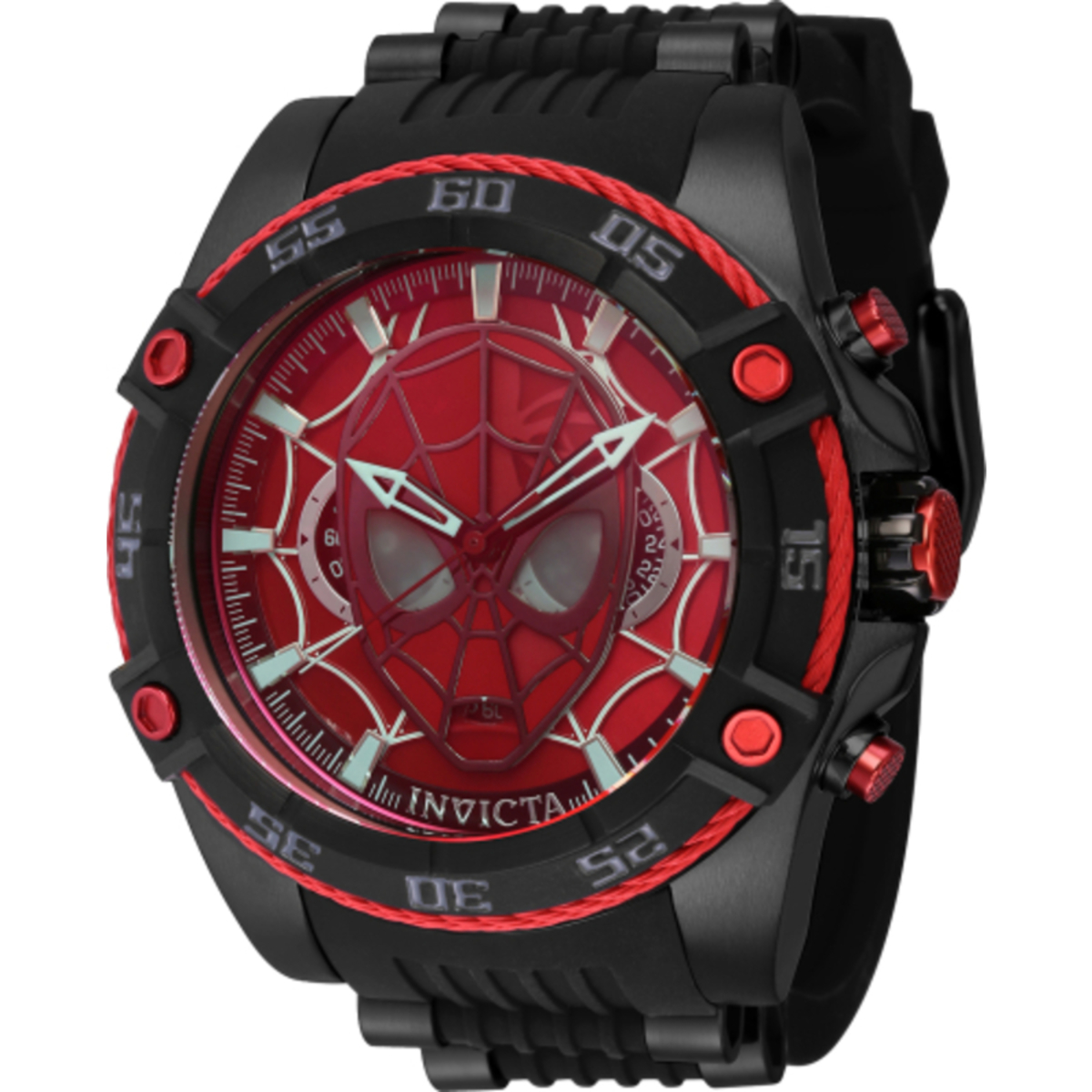 Invicta Marvel Spiderman Chronograph Quartz Red Dial Mens Watch 41254