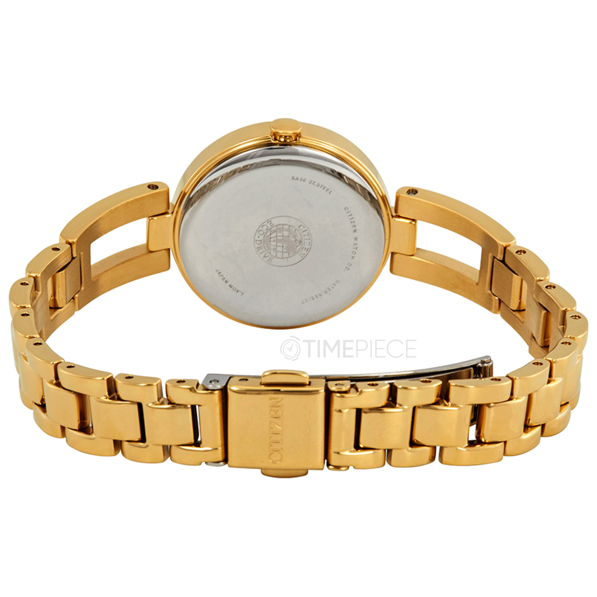 Citizen Axiom Eco-Drive Champagne Dial Yellow Gold-tone Ladies Watch ...