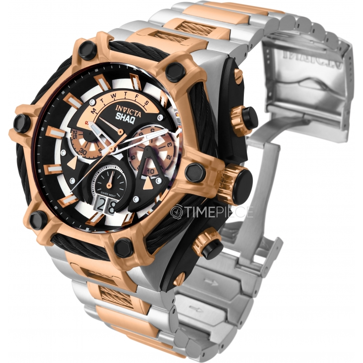 Invicta SHAQ Chronograph Quartz Silver Dial Mens Watch 33684