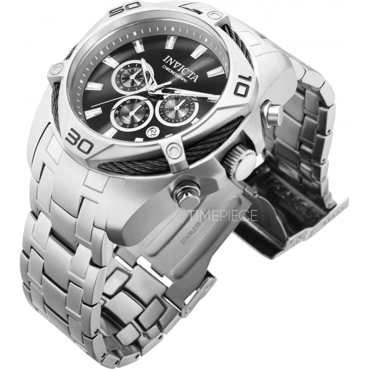 Invicta Bolt Chronograph Quartz Grey Dial Mens Watch 34118