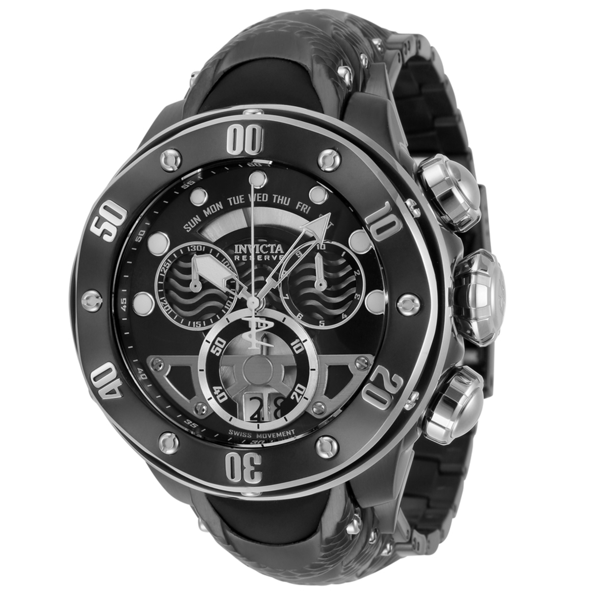 Invicta Reserve Chronograph Quartz Black Dial Mens Watch 33483