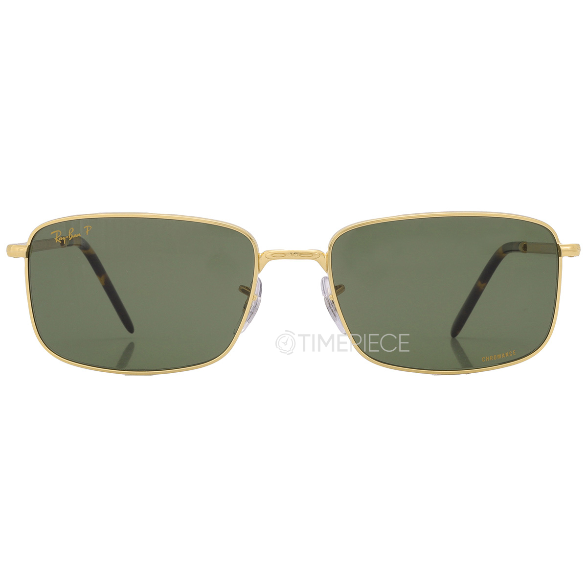 Ray Ban Polarized Dark Green Chromance Rectangular Unisex Sunglasses ...