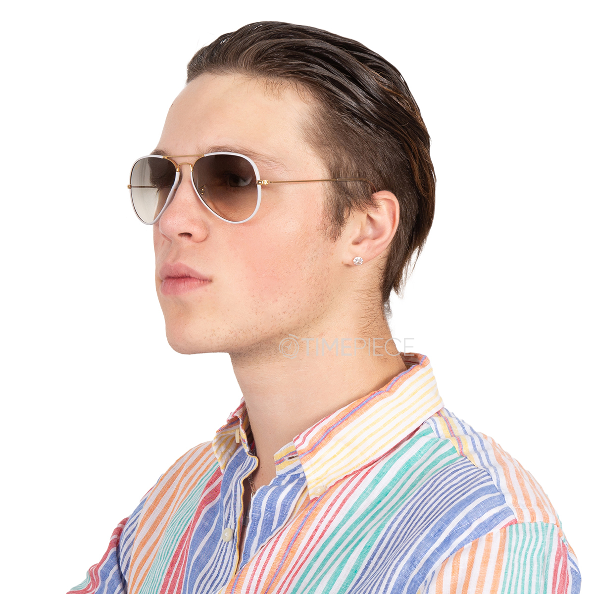 Ray Ban Full Color Legend Light Grey Gradient Aviator Unisex Sunglasses ...