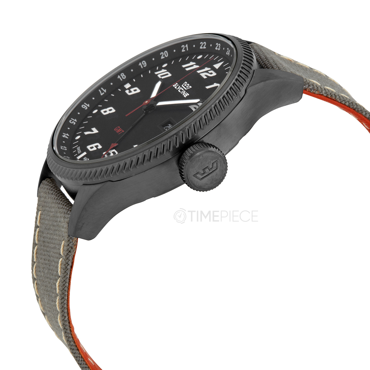 Glycine GL1006 Airman GMT Quartz Mens Swiss Quartz Watch