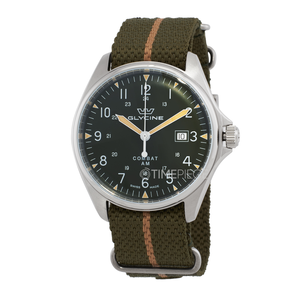 Glycine Combat Automatic Green Dial Mens Watch GL0458