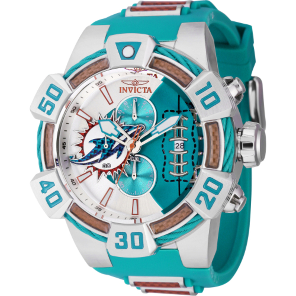 Invicta NFL Miami Dolphins Chronograph Quartz Mens Watch 41581