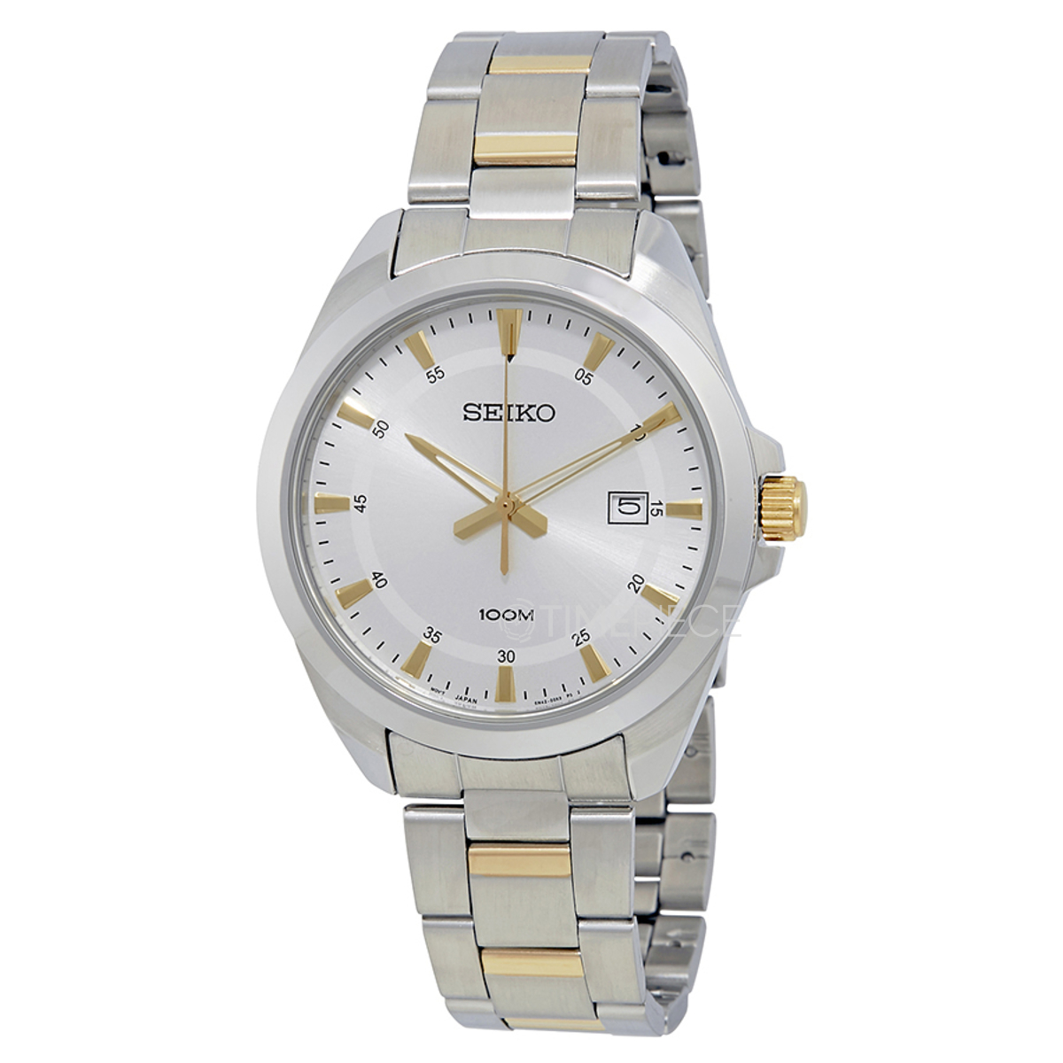 Seiko Silver Dial Two-tone Mens Watch SUR211