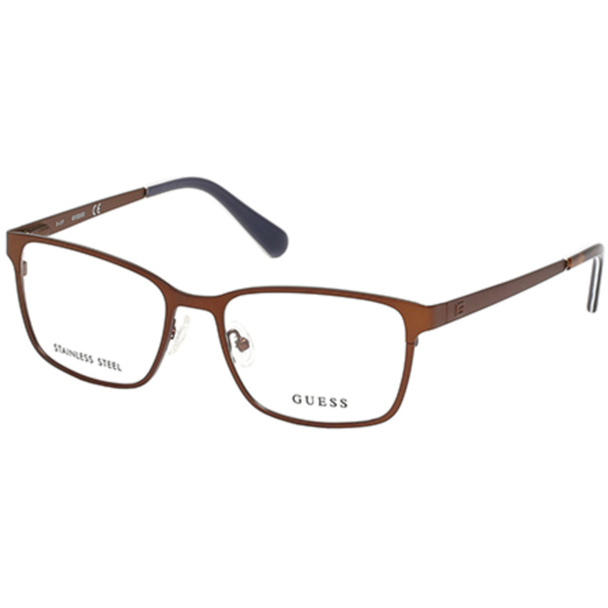 Guess Mens Brown Square Eyeglass Frames GU195804956