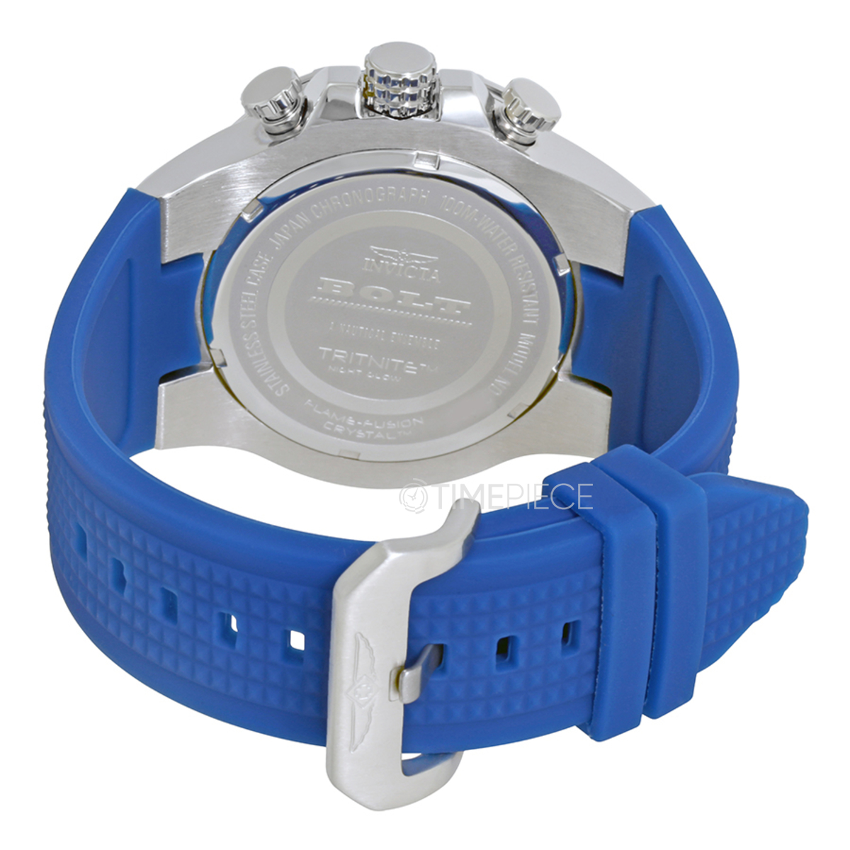 Invicta Bolt Chronograph Silver and Blue Dial Mens Watch 24696