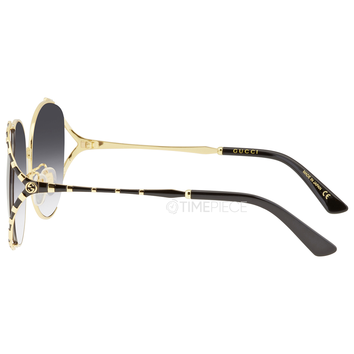 Gucci Grey Gradient Round Ladies Sunglasses GG0595S 001 59