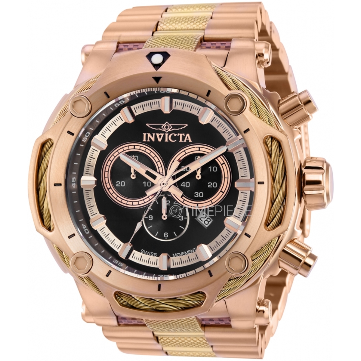Invicta Bolt Chronograph Quartz Black Dial Mens Watch 37035