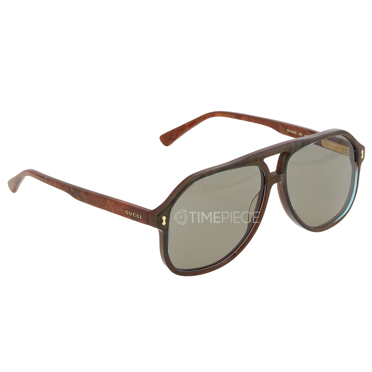 Gucci Grey Navigator Mens Sunglasses GG1042S 003 60