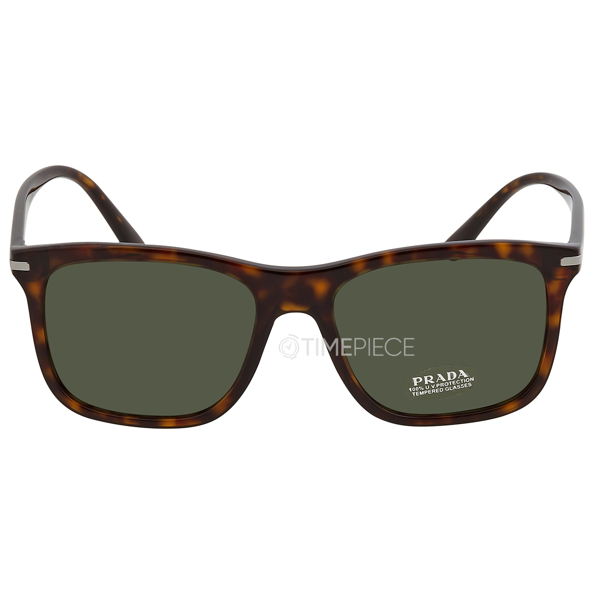 Prada Green Rectangular Mens Sunglasses PR 18WS 2AU0B0 56