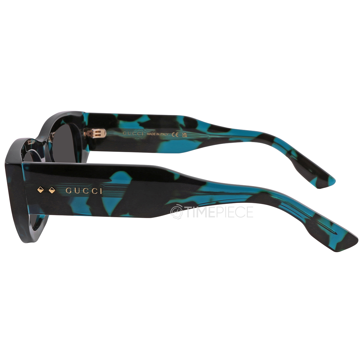 Gucci Grey Oval Ladies Sunglasses GG1215S 001 51