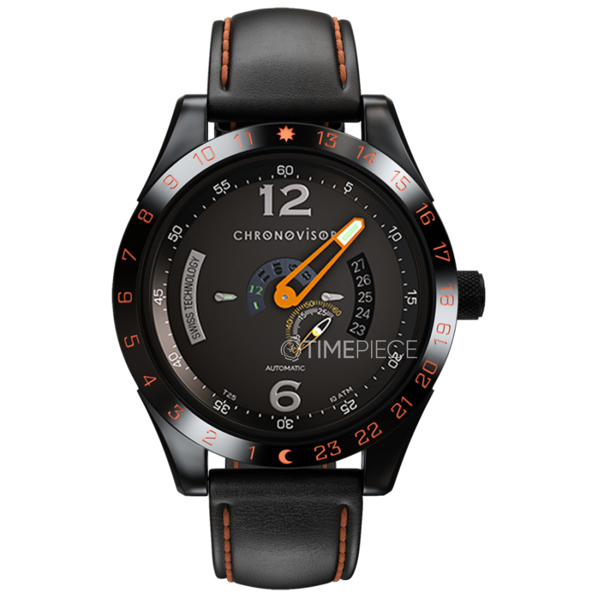 Chronovisor Pioneer Automatic Black Dial Mens Watch CVNM6102-L-OR