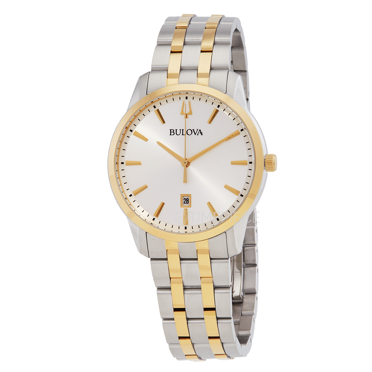 Bulova Sutton Quartz Silver Dial Mens Watch 98B385