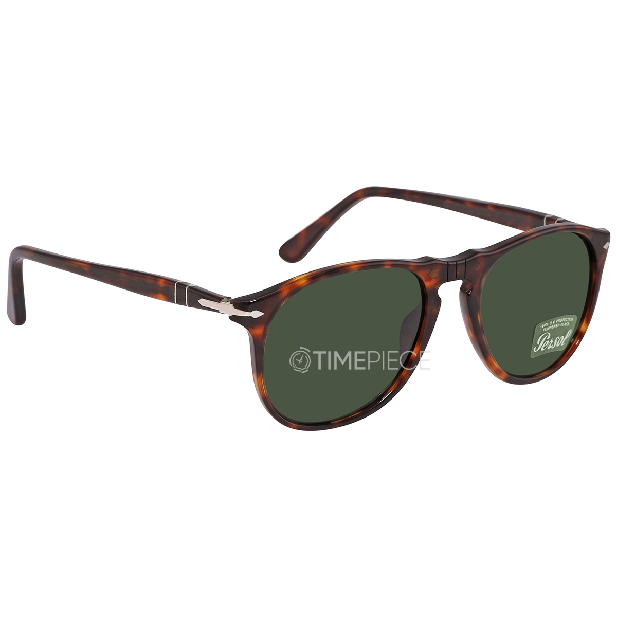 Persol Green Round Mens Sunglasses PO9649S 2431 52