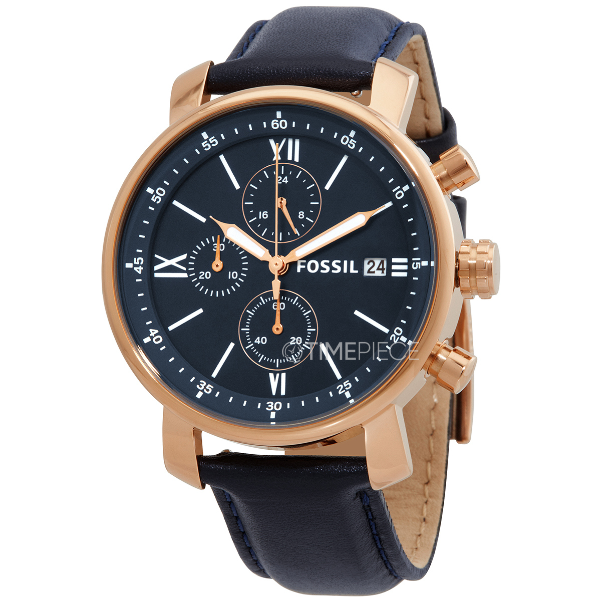 Fossil Rhett Chronograph Quartz Blue Dial Mens Watch BQ1704