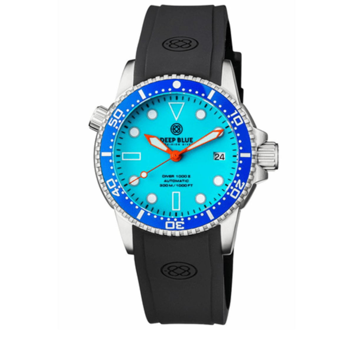 Deep Blue Diver 1000 Automatic Blue Dial Mens Watch DVR402BLUEFULLLUME
