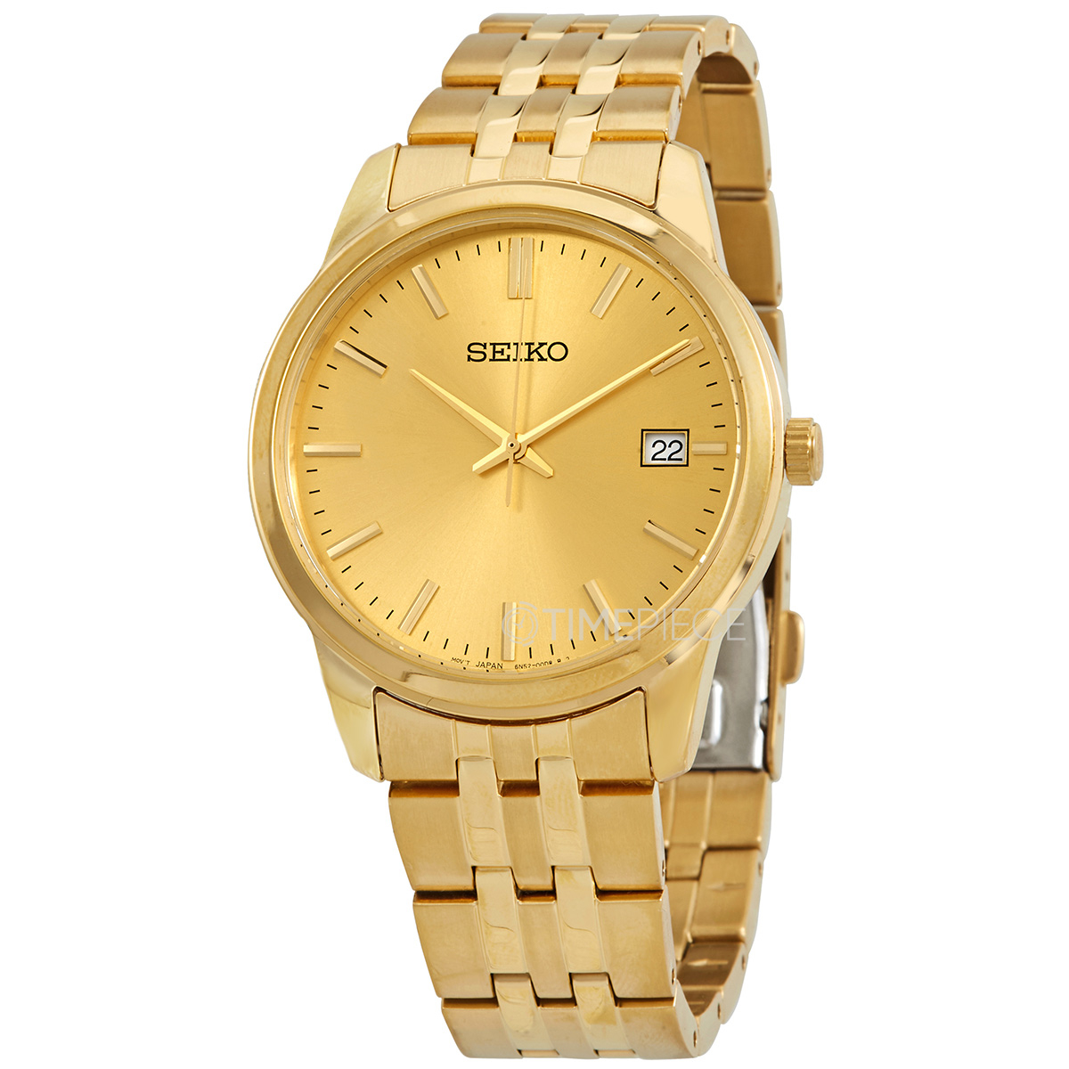 Seiko Essentials Quartz Champagne Dial Mens Watch SUR442