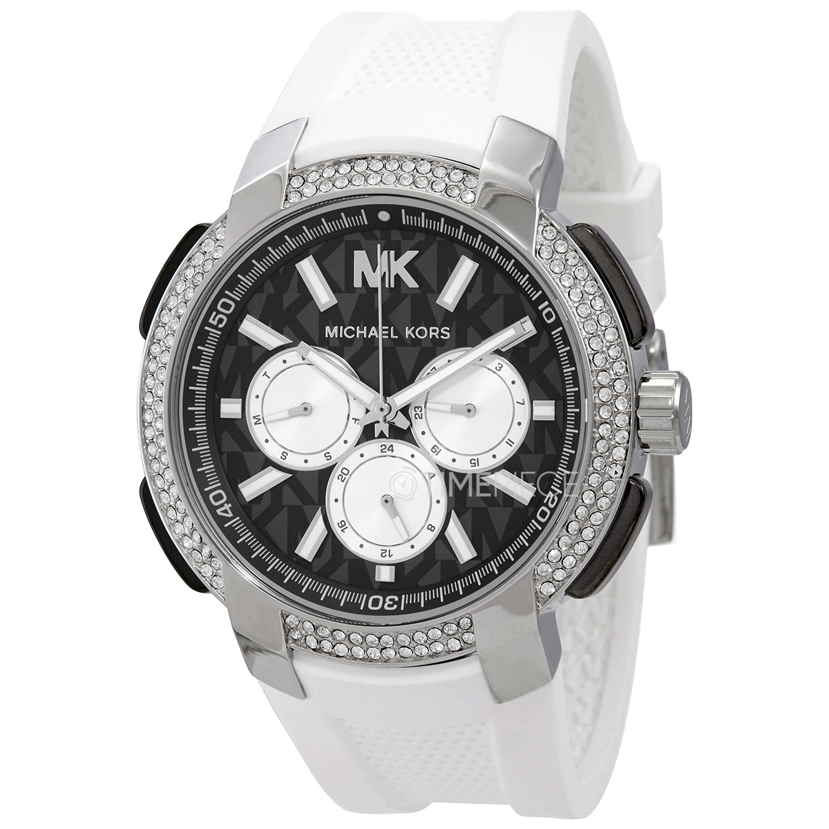 Michael Kors Sidney Multi-Function Quartz Crystal Black Dial Ladies ...