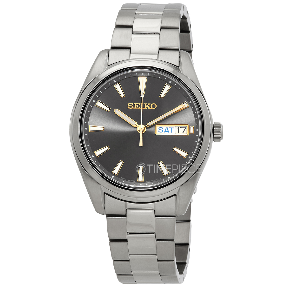 Seiko Essentials Quartz Grey Dial Mens Watch SUR343P1