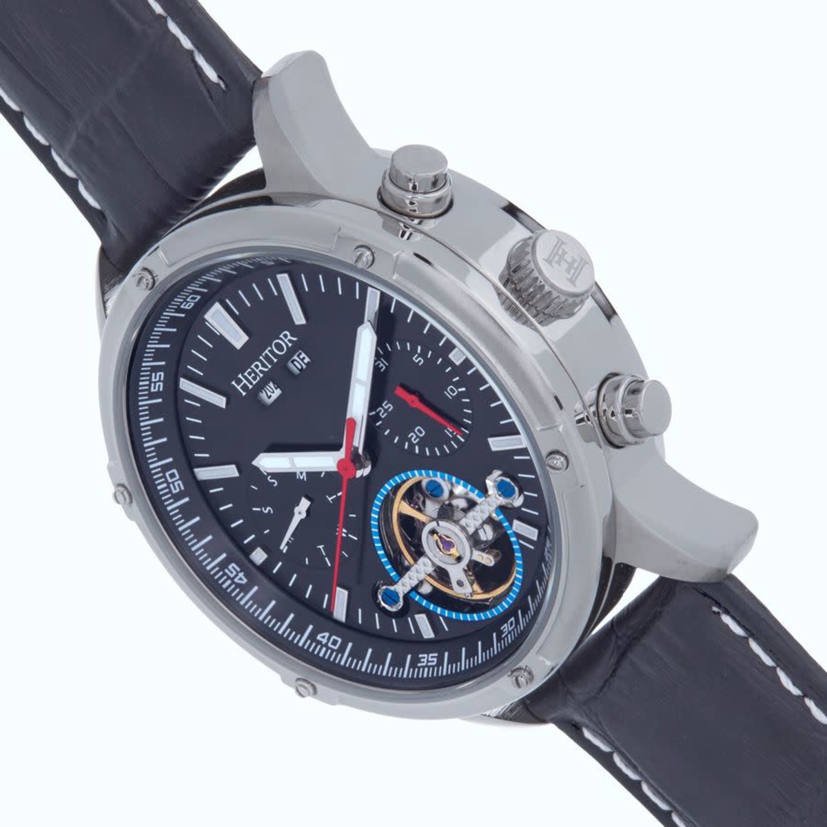 Heritor Wilhelm Black Dial Mens Watch HERHS2105