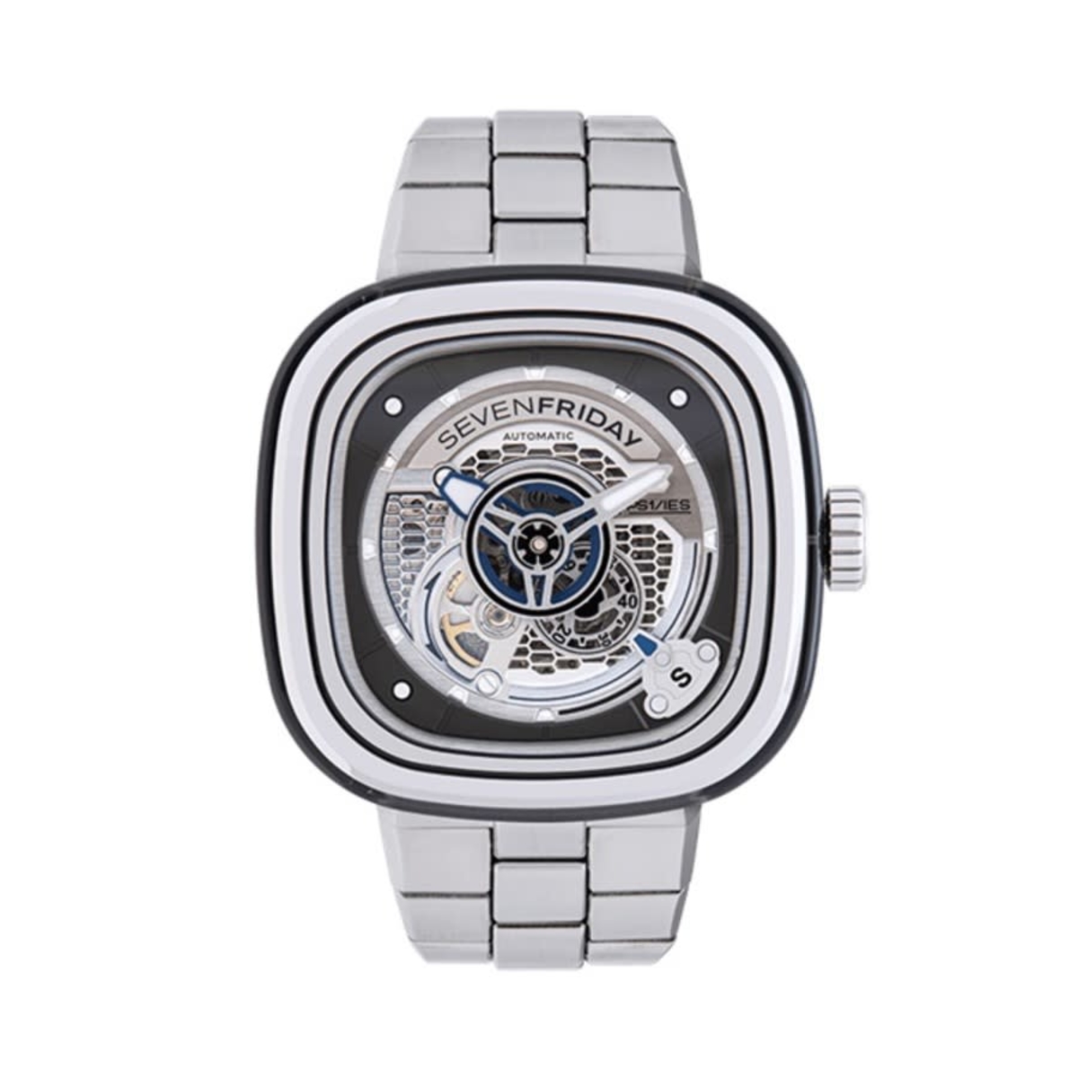 Sevenfriday PS Series Automatic Black Dial Mens Watch PS1/01M