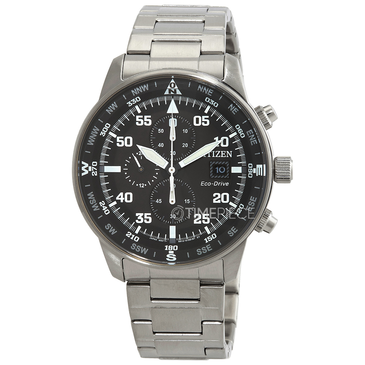 Citizen Aviator Chronograph Black Dial Mens Watch CA0690-88E