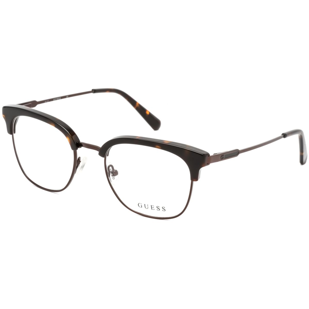 Guess Ladies Tortoise Square Eyeglass Frames GU5000605250