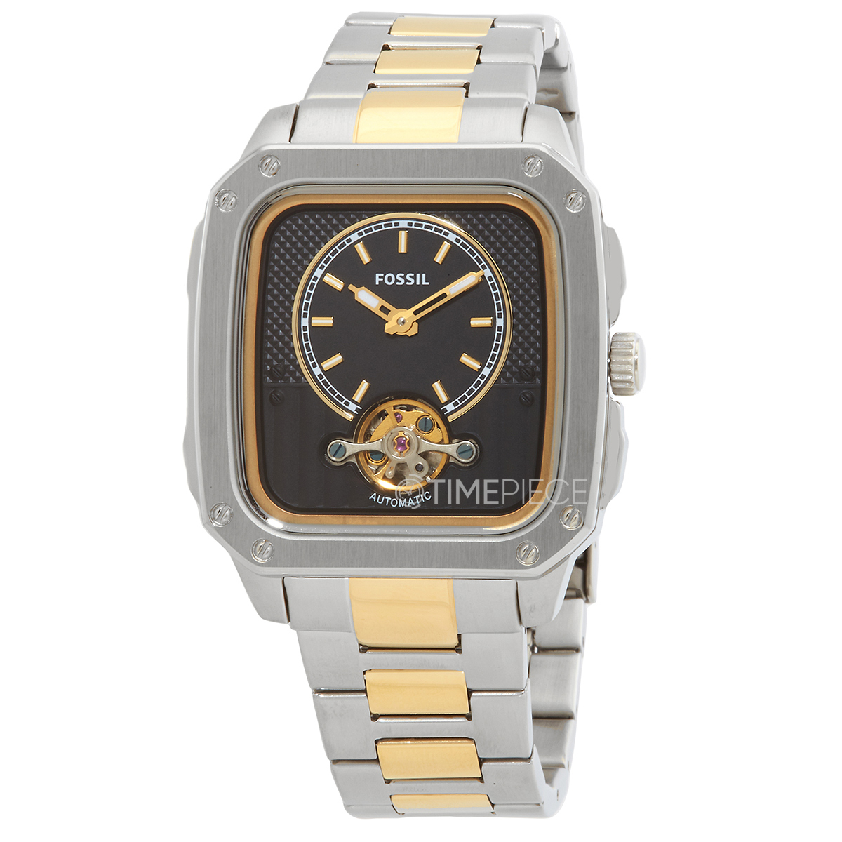 Fossil Inscription Automatic Black Dial Mens Watch ME3237