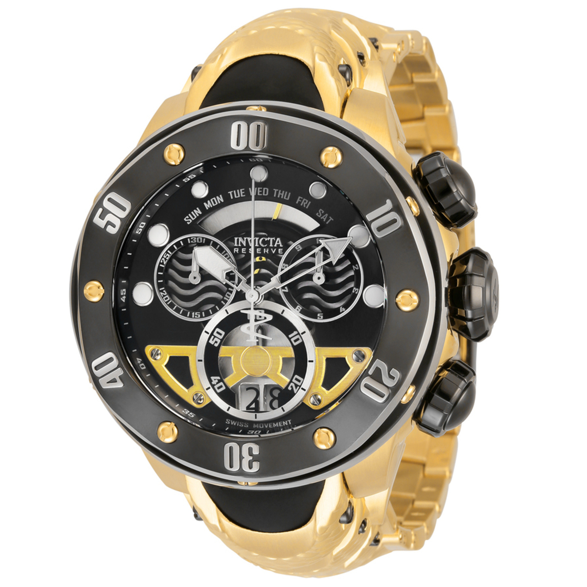 Invicta Reserve Chronograph Quartz Black Dial Mens Watch 33482