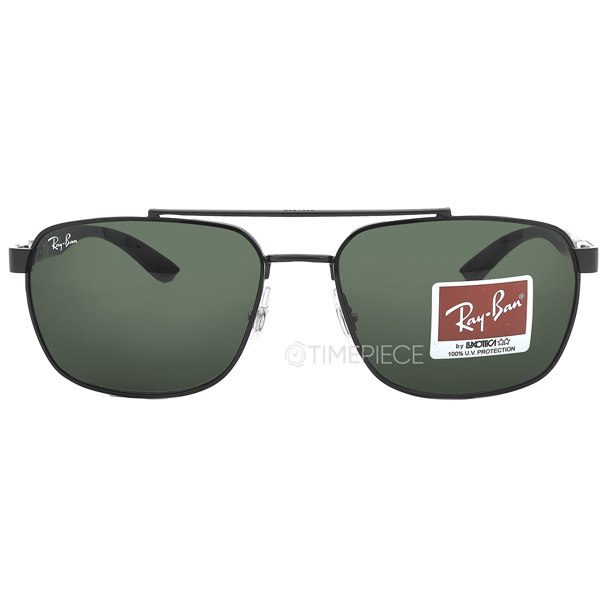 Ray Ban Dark Green Rectangular Mens Sunglasses RB3701 002/71 59