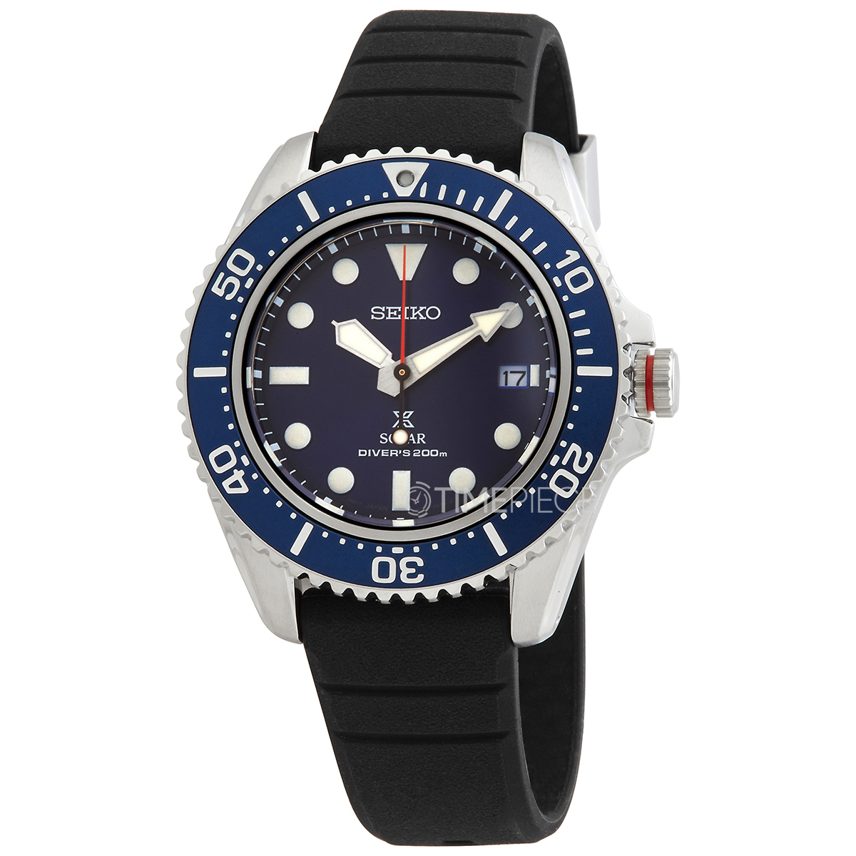Seiko Solar Divers Blue Dial Mens Watch SNE593P1
