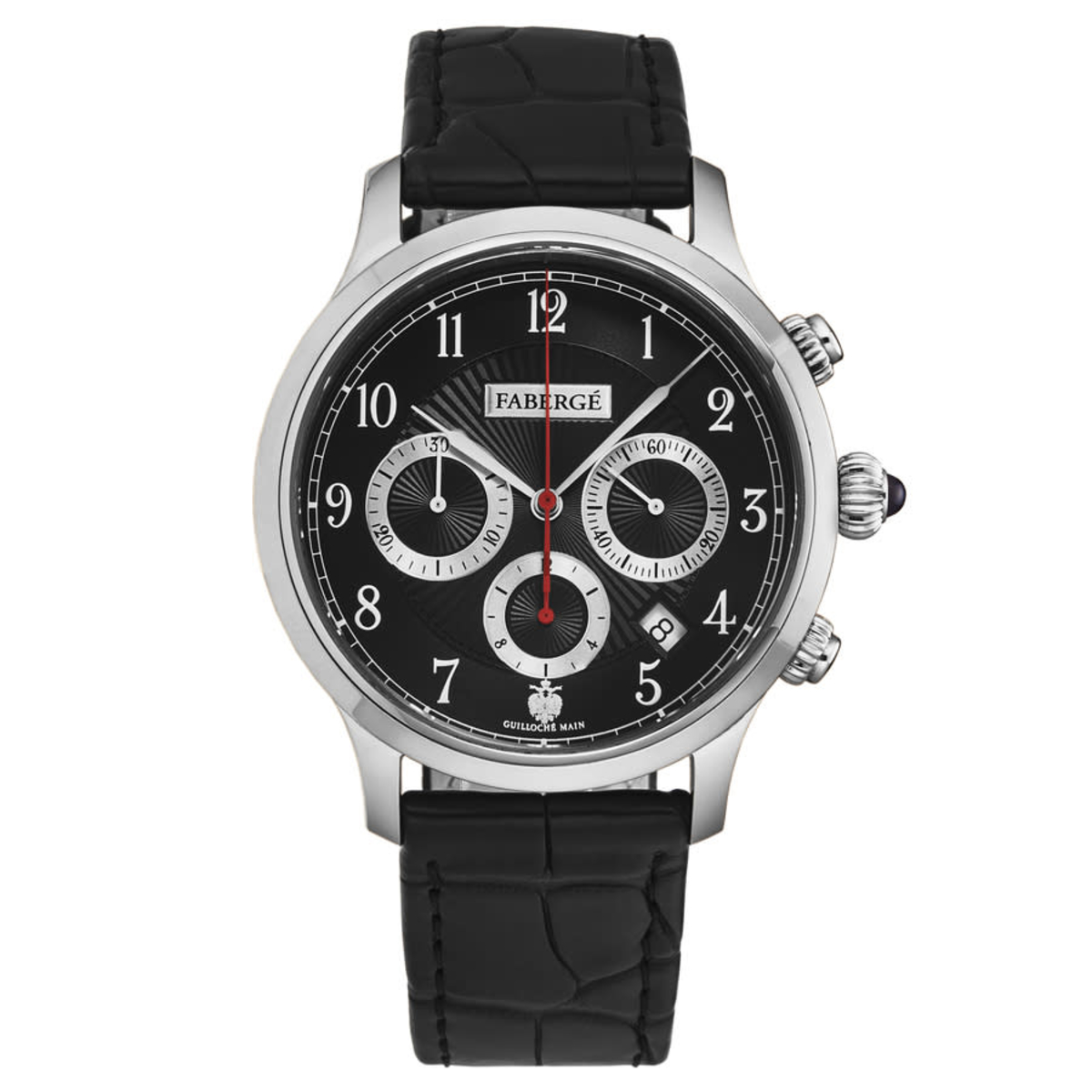 Faberge Agathon Chronograph Automatic Black Dial Mens Watch FAB-207