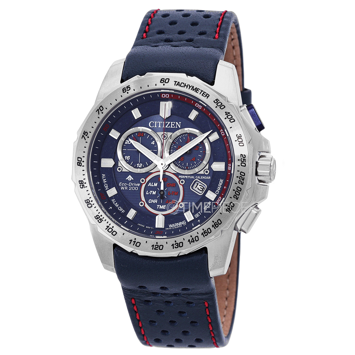 Citizen Promaster MX Perpetual Alarm Chronograph Blue Dial Mens Watch ...
