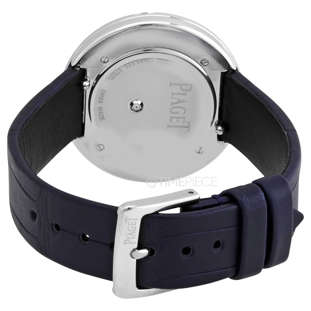Piaget Possession Diamond Silver Dial Ladies Blue Leather Watch G0A43090