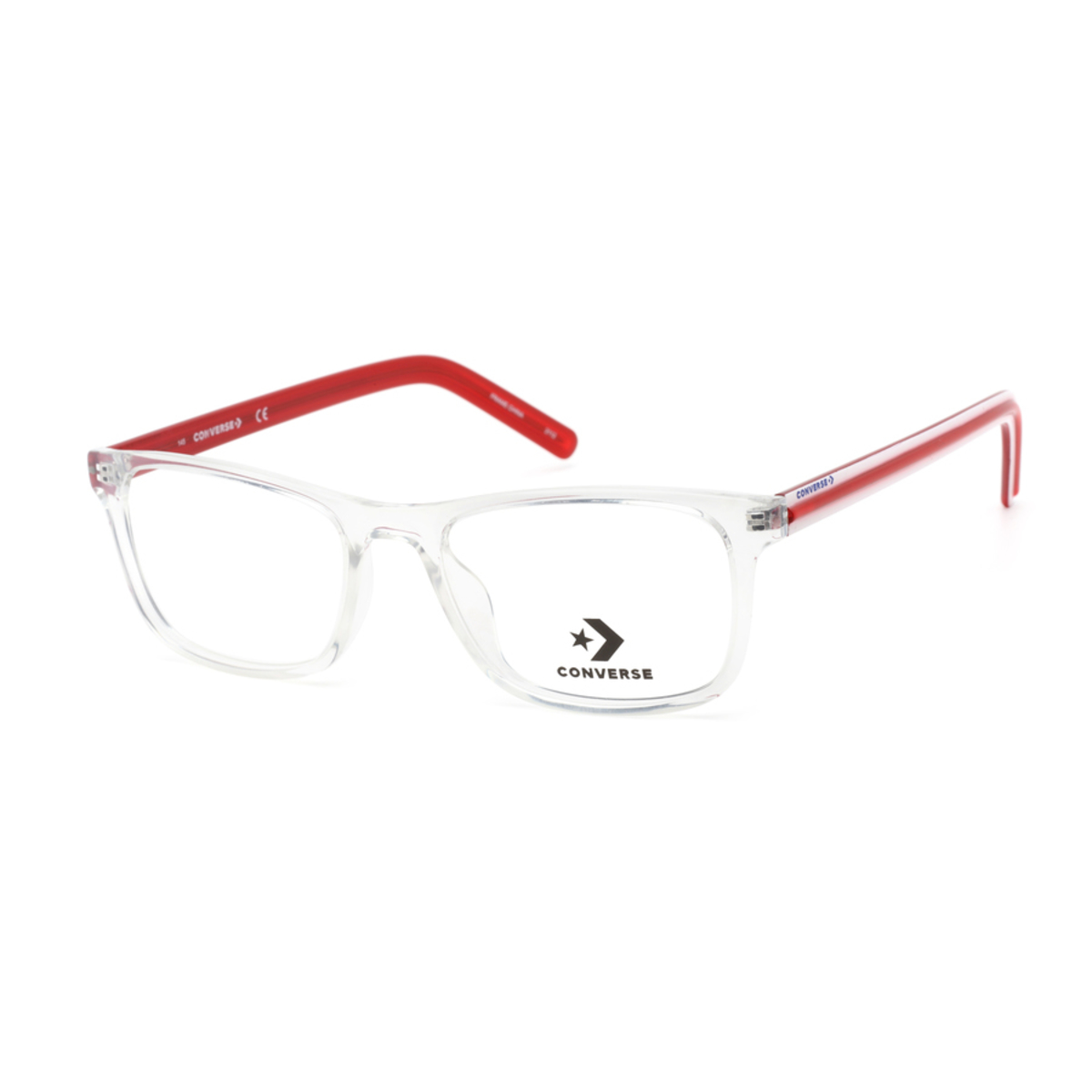 Converse Mens White Rectangular Eyeglass Frames CV501197053