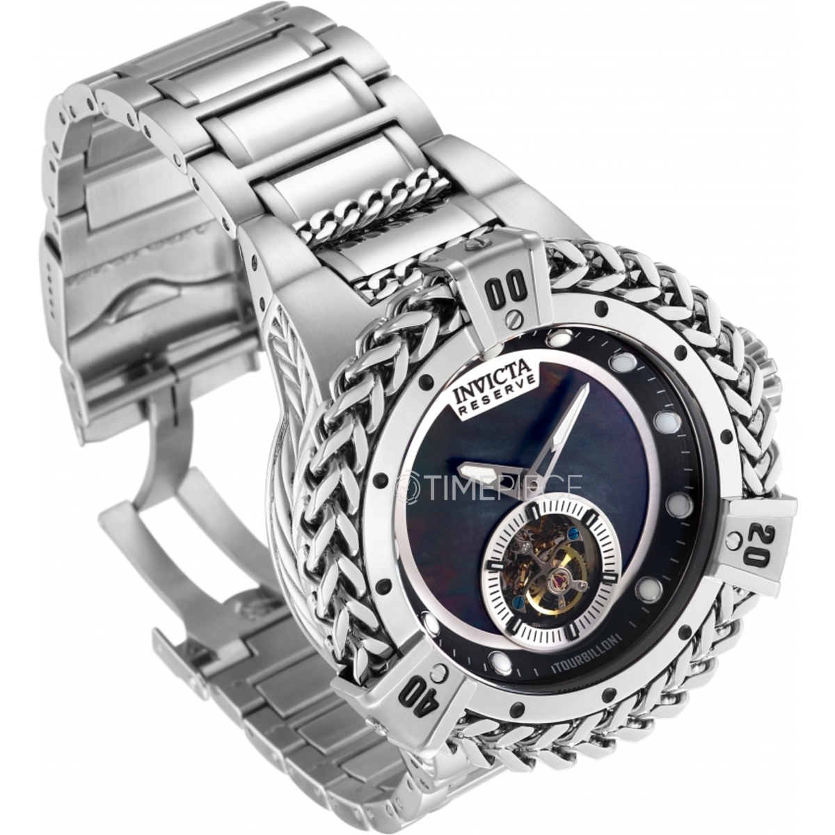 Invicta Reserve Tourbillon Hand Wind Black Dial Mens Watch 32854