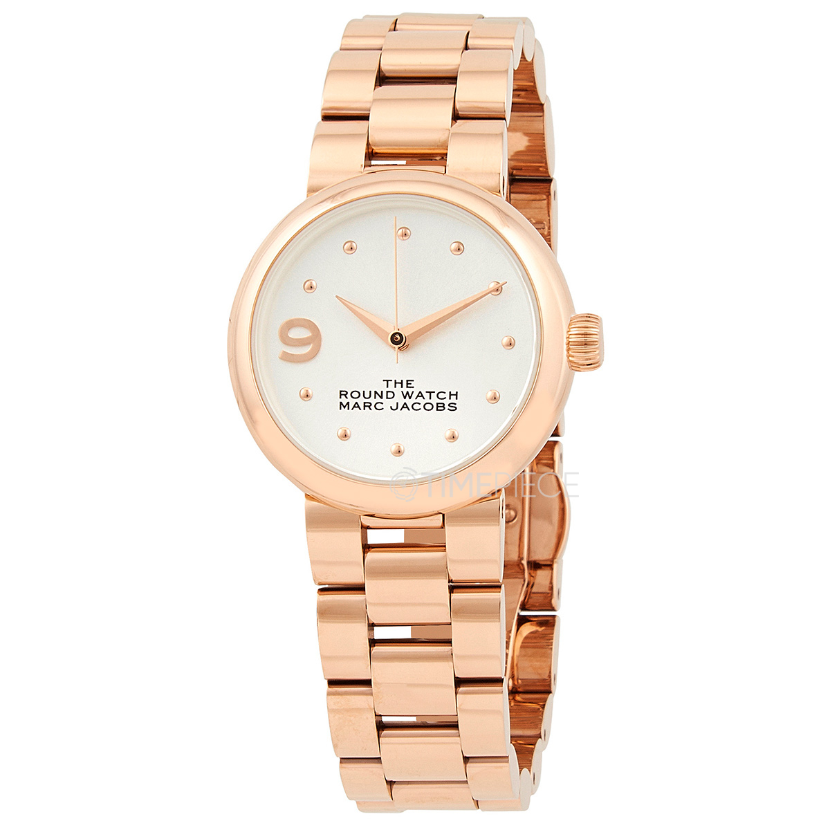 Marc Jacobs The Round Quartz White Dial Ladies Watch MJ0120198990