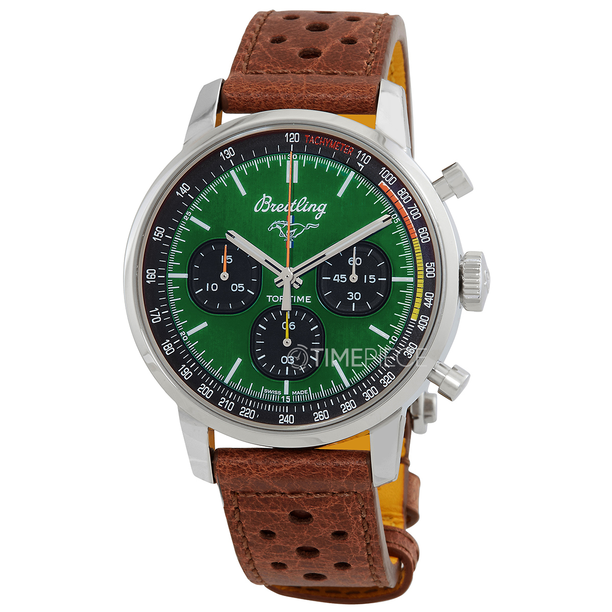 Breitling Top Time Ford Mustang Chronograph Automatic Green Dial Mens ...