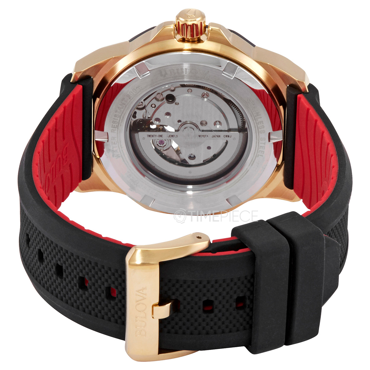 Bulova Marine Star Automatic Black Dial Mens Watch 98A272