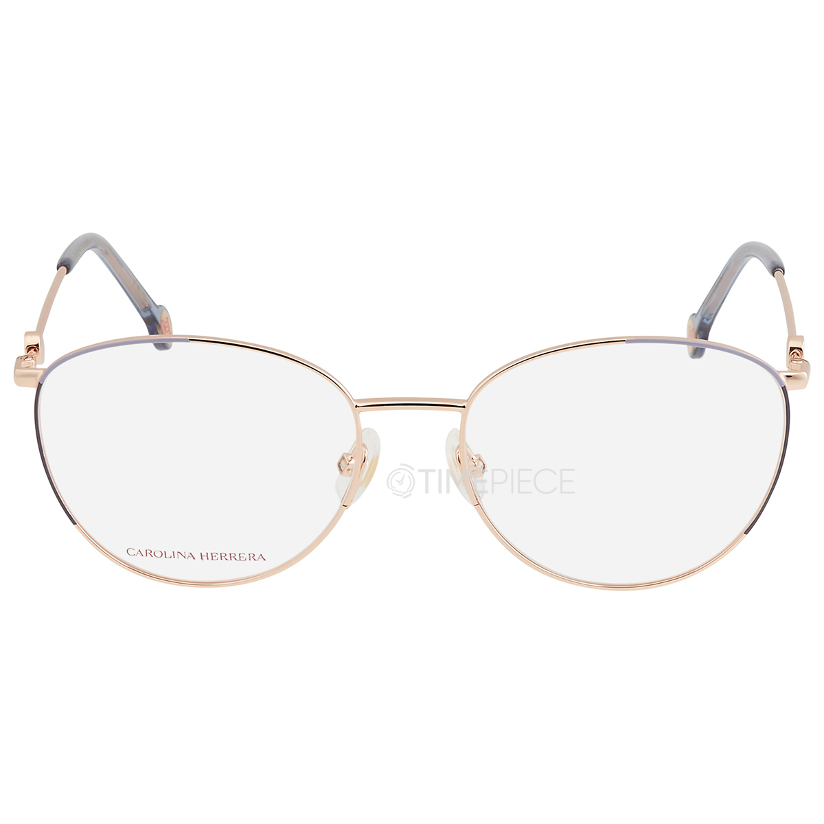 Carolina Herrera Ladies Gold Tone Round Eyeglass Frames CH00580LKS0056