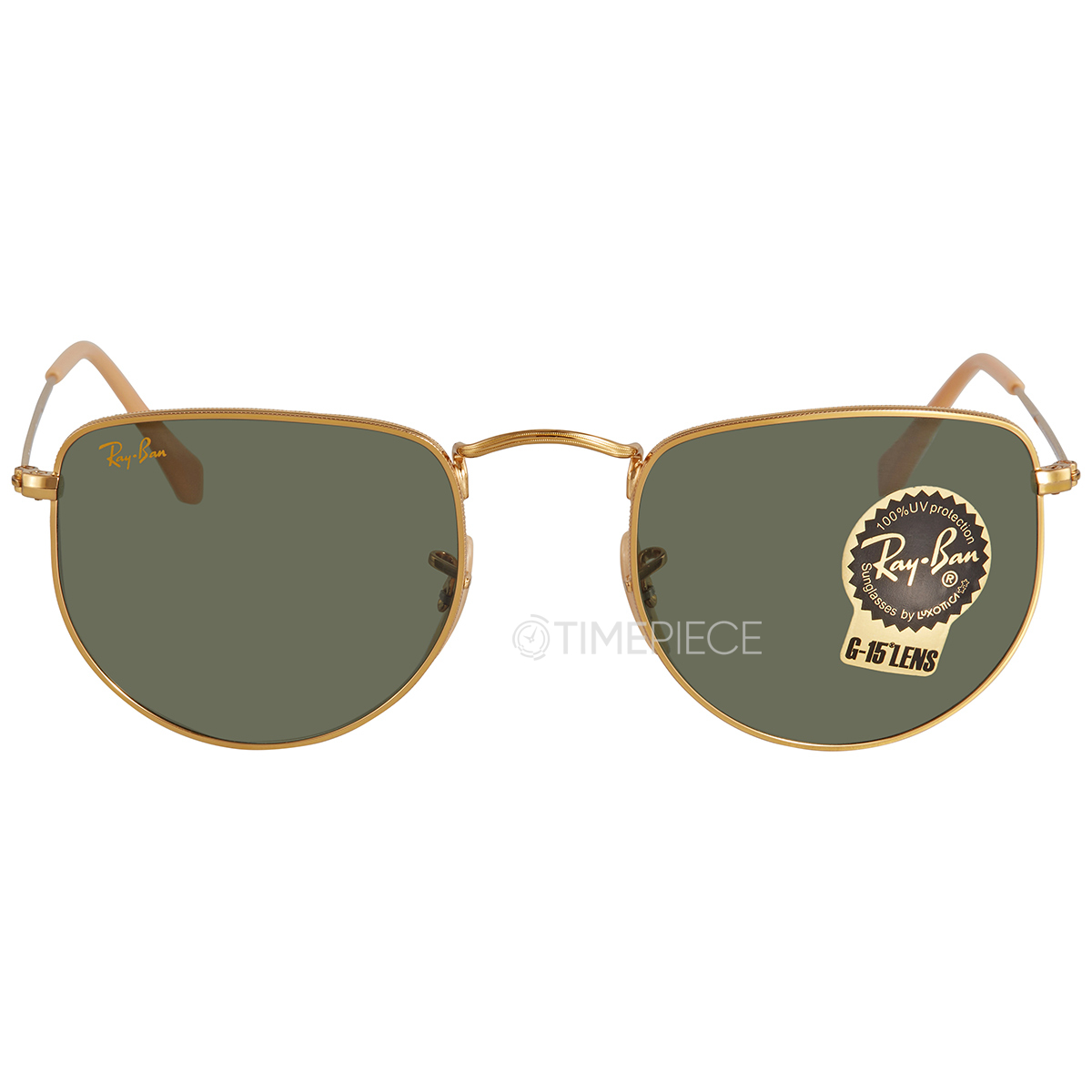 Ray Ban Elon Green Classic G-15 Irregular Unisex Sunglasses RB3958 ...