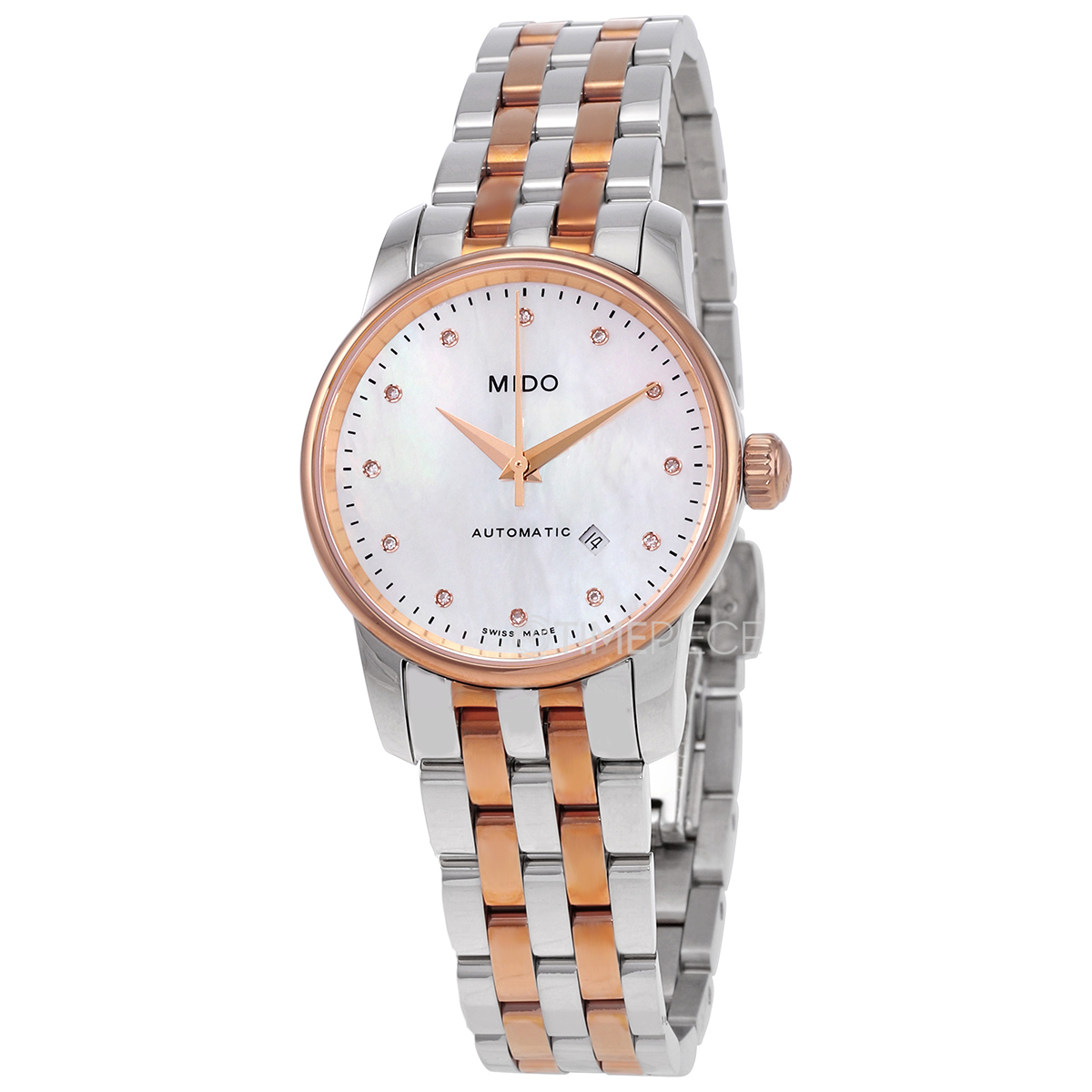 Mido Baroncelli II Mother Of Pearl Dial Two-tone Stainless Automatic ...